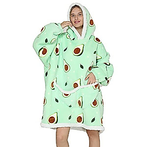 JERYMUND Oversized Blanket Hoodie - Sherpa Fleece Wearable Blanket for Unisex Adult Women Men, Fluffy Giant Comfortable Hooded Sweatshirt