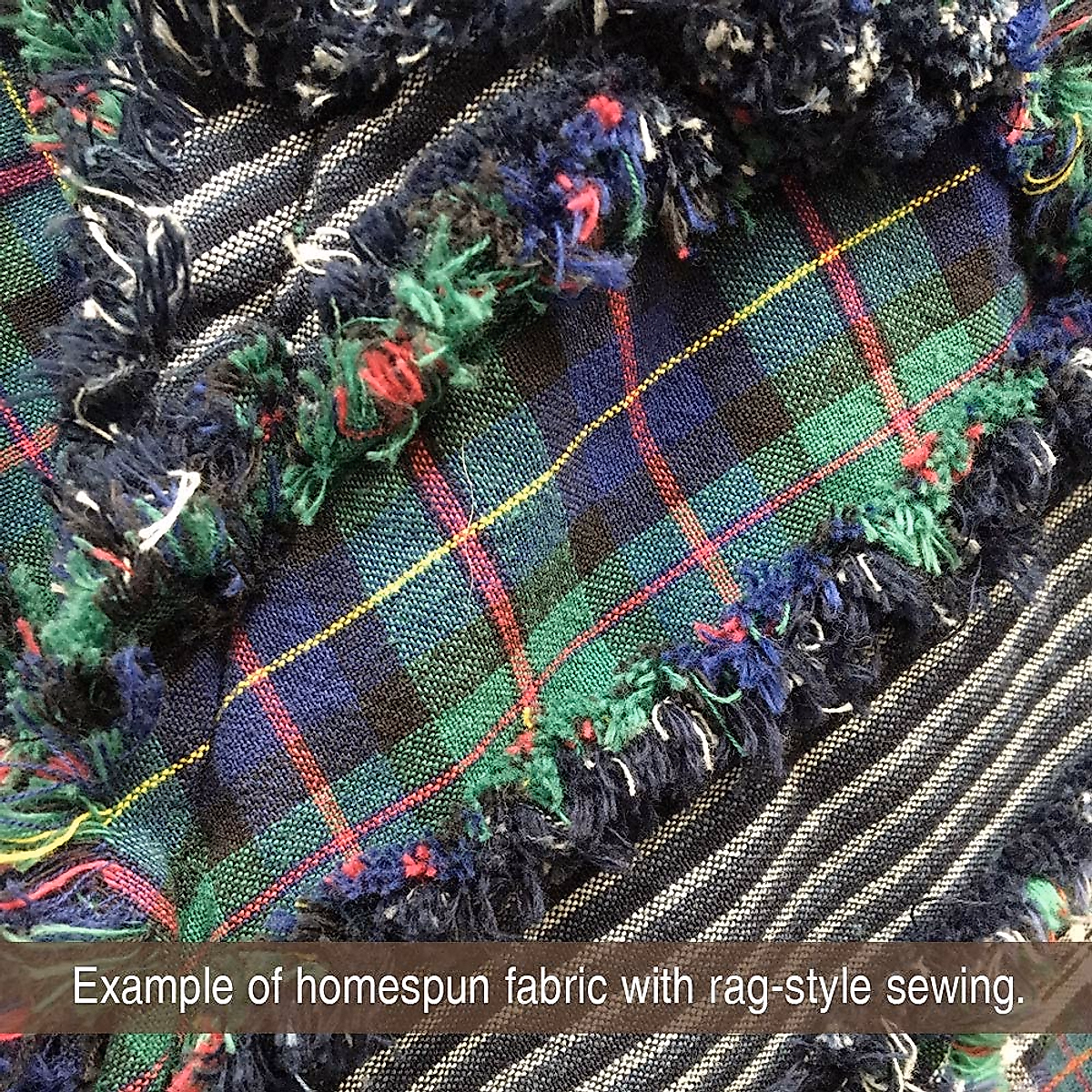Celtic Blue Green Tartan Plaid Cotton Homespun Fabric by JCS - Sold by The Yard