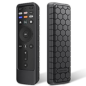 Fintie Silicone Case for Vizio XRT260 Voice Remote Control 2021, Honey Comb Anti-Slip Shockproof Cover for VIZIO XRT260 V-Series and M-Series 4K UHD HDR Smart TV Remote, Black