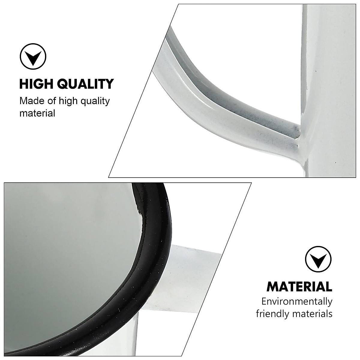 DOITOOL Fun Metal Coffee Mug Campfire Coffee Mug, Camping Coffee Mug Drinking Cup with Handle, Metal Coffee Tea Cup, Suitable for Indoors, Outdoors, Camping and Hiking (White) Coffee Tin Mugs