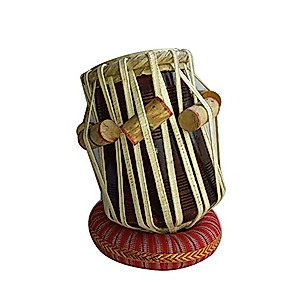 SHREYAS Student Tabla Drum Set, Basic Tabla Set, Steel Bayan, Dayan & Book, Hammer, Cushions & Cover - Perfect Tablas for Students and Beginners on Budget (PDI-IB) Tabla Drums, Indian Hand Drums