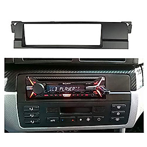 Logo Installation Dash Kit 1 Din Radio Fascia for BMW 3 Series (E46) 1998-2005 DVD Stereo Panel Dash Mount Trim Kit Surround Frame Plate in-Dash Mounting Kits (Color Name : Fascia with Wiring)