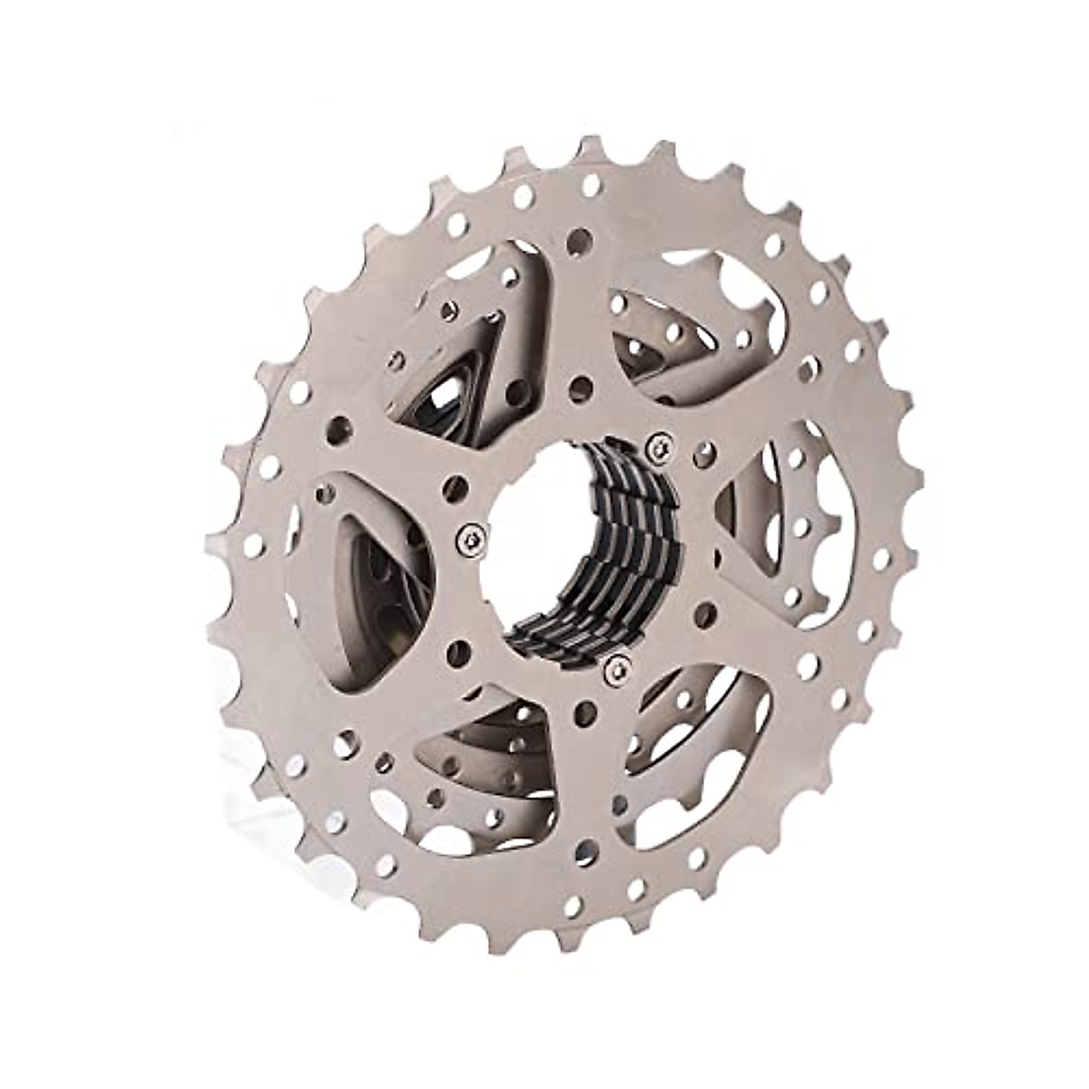 Raguso Bicycle Multiple Freewheel, Nickel Chrome Steel High Compatibility 8 Speed Bike Cassette Wheel for Road Bike