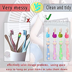 QWEN 30pcs Self-Adhesive Silicone Thumb Hook, Creative Thumb Shaped Wall Hook, Multi-Functional self-Adhesive Wall Decoration Hook, Key Hanger, for Storage Cable/Headset/Plug/mask