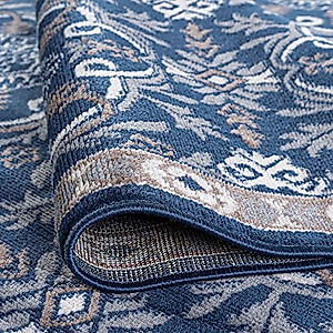 Izel Navy 5x7 Area Rug - Area Rugs for Living Room, Bedroom Rug, Dining Room Rug, Entryway or Kitchen Rug - Alfombras para Salas