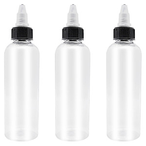 XYSMZM 3 Pcs 6oz Dispensing Bottles, Plastic Squeeze Bottles with Twist Top Cap