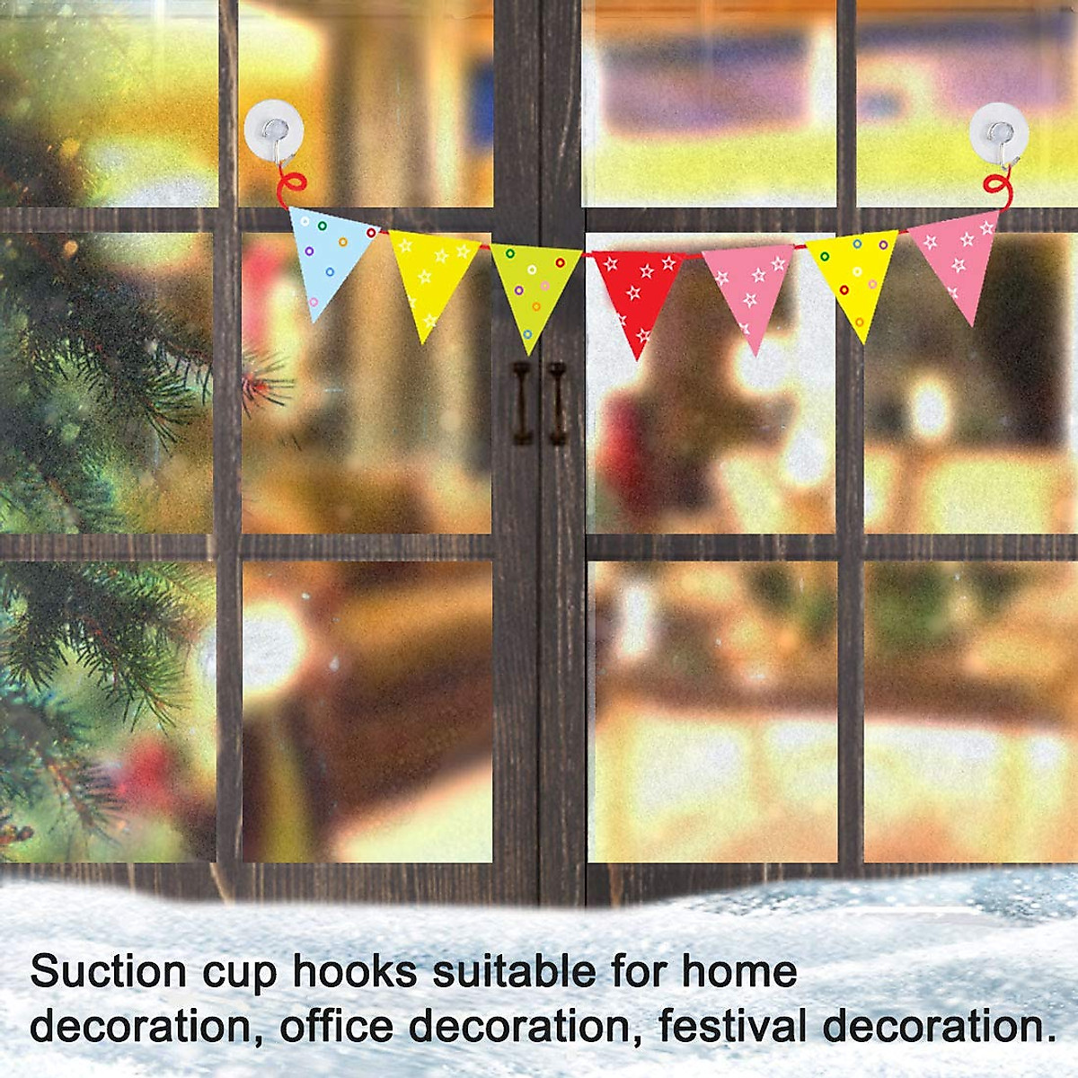 uxcell 6pcs Suction Cup Hooks 1 Inch Diameter Wall Hooks Hangers Removable Kitchen Bathroom Wall Vacuum Holder for Smooth Tile Glass