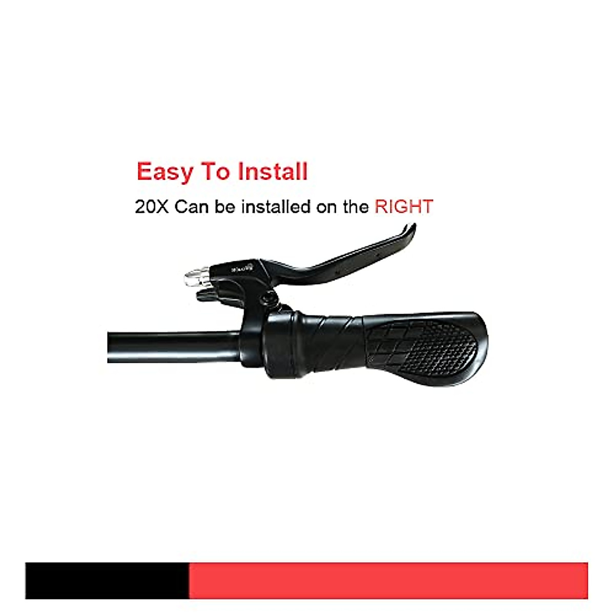 通用 Electric Bicycle Right/Left Handle Wuxing 20X Half Twist Throttle 24V 36V 48V 60V 72V 3pin Waterproof Connector for E Bike Conversion kit Accelerator