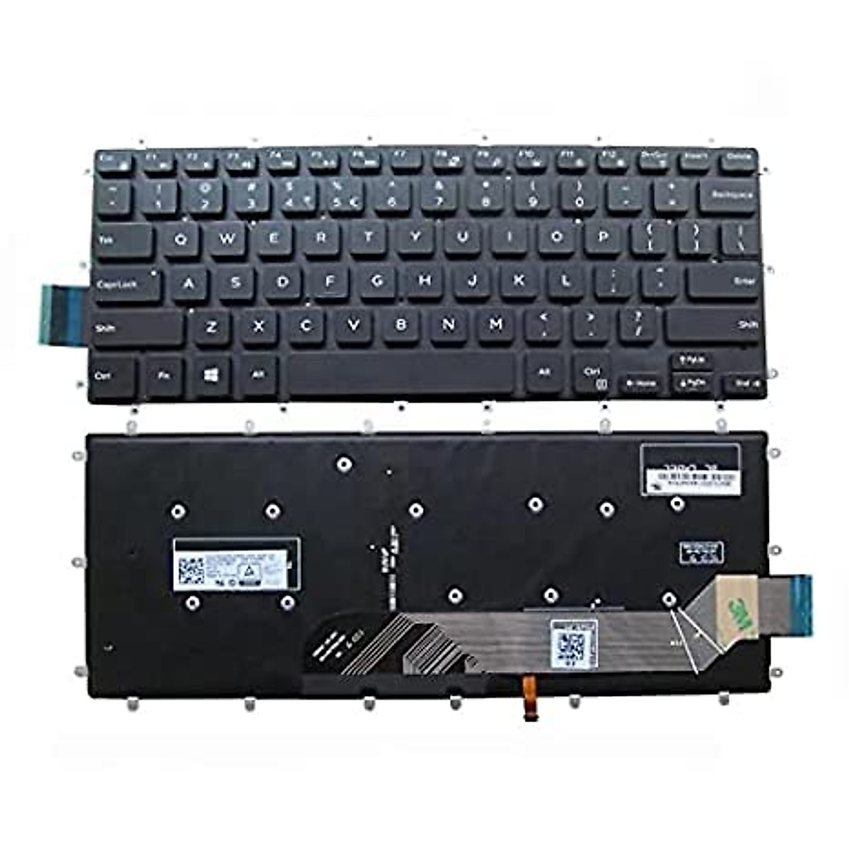 Replacement Backlit Keyboard Without Frame for Dell Inspiron 13 5368 5378 5370 5379 5568 5578 5579 7368 7370 7373 7375 7378 7460 7466 7467 15 7560 7569 7570 7572 7573 7579
