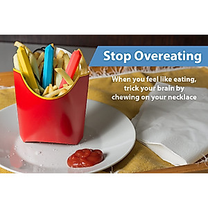 Tilcare Chew Chew Pencil Sensory Necklace 3 Set - Best for Kids or Adults That Like Biting or Have Autism – Perfectly Textured Silicone Chewy Toys - Chewing Pendant for Boys & Girls - Chew Necklaces