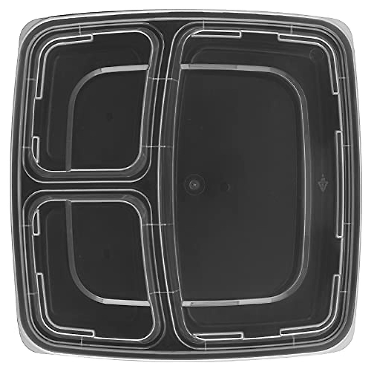 T TIYA Dishwasher Safe - Leak-Proof for Restaurants & Meal Prep - 48 oz Bulk 150 Pack with Lids - BPA-Free