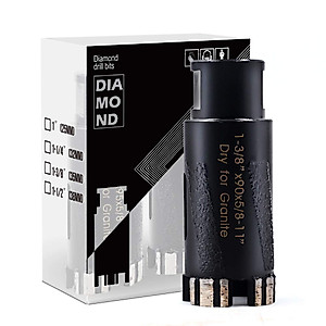 Diapro 2Pcs/ Box 1-3/8'' Dry Diamond Core Drill Bit 5/8'-11 Thread for Granite 35mm Masonry Coring