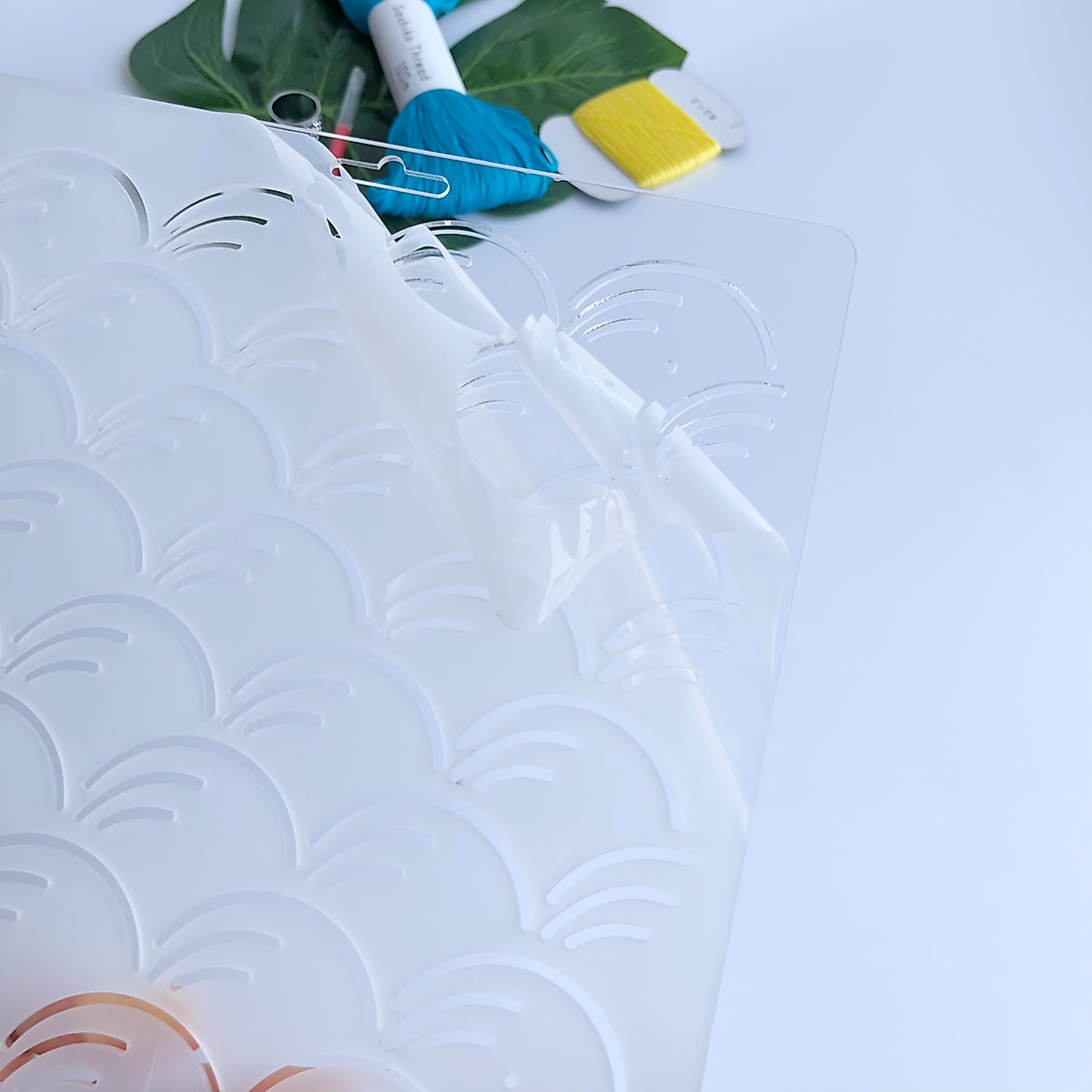 Clear Acrylic Sashiko Stencil, Embroidery Pattern, Quilting Stencil for Hand Quilting and Embroidery