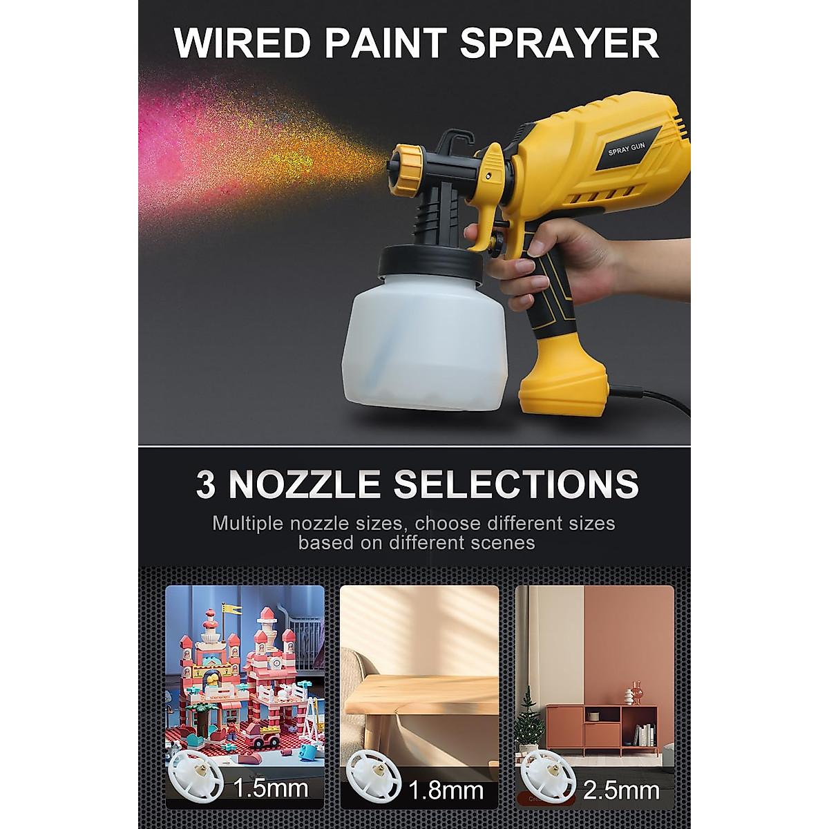 Paint Sprayers for Home Interior, HVLP Paint Sprayer for House Painting, Paint Sprayer Gun, Paint Guns for House Painting, HVLP Spray Gun, Power Paint & HVLP Sprayers