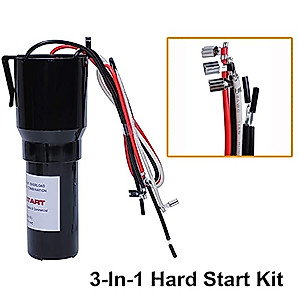 RCO410 3 in 1 Compressor Hard Start Capacitor Kit for Refrigerators & Freezers 1/4-1/3 H.P. 115VAC(2 pcs)