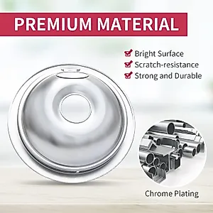 COZZIVITA 316048413 and 316048414 Stove Burner Drip Pans for Electric Stove Top - Perfectly Fit Frigidaire Kenmore Electric Range -Thickening to Prevent Bending and Rust - Include 2 x 6 in, 2 x 8 in