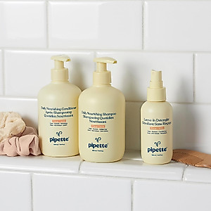 Pipette Daily Nourishing Shampoo - Tear Free Shampoo for Kids, Adds Moisture, 100% Plant-Derived Squalane and Quinoa, Orange + Vanilla Aroma, 11.2 fl oz