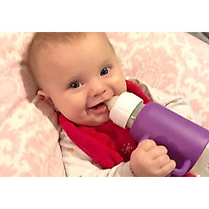 Baby Luvhandles Baby Bottle Holder - Baby Shower Gifts and Accessories for Baby Self Feeding - Improves Motor Skills (Purple)