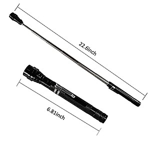 Valentines Day Gifts for Him Dad Men Fathers Day Magnetic Pickup Tool with LED Telescoping Magnet Flashlight Pickup Tool Stick Gadget Birthday Gifts Husband Boyfriend