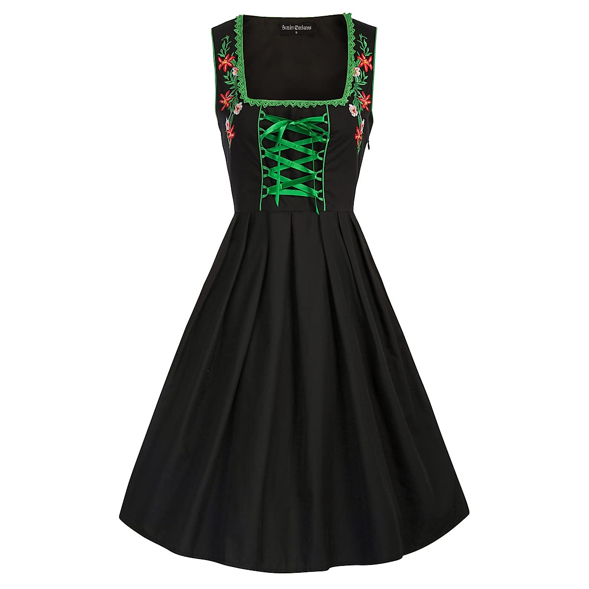 Scarlet Darkness Oktoberfest Outfits October Festival Costume for Women German Dirndl Green L