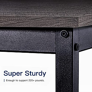 Coleshome L Shaped Computer Desk 66" with Storage Shelves, Corner Gaming Desk, Sturdy Writing Desk Workstation, Modern Wooden Desk Office Desk, Wood & Metal, Grey Oak