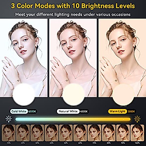 Video Conference Lighting Kit, Full Screen Ring Light Clip on Laptop Monitor, Circle Computer Webcam Camera Lights for Zoom Call/Video Recording/Live Streaming/Self Broadcasting/Tiktok/Youtube/Working