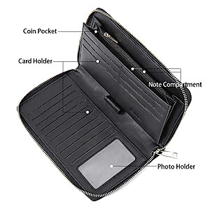 CLUCI Womens Backpack Purse Leather + Women Wallet