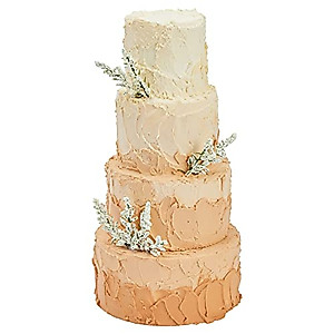 4 Piece Round Foam Cake Dummy Set for Decorating, 12" Tall Fake Cake in 4 Sizes for Birthday, Wedding Display (3, 4, 5, and 6 In)
