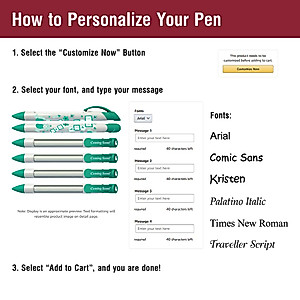 Greeting Pen Personalized Pens- Baby Coming Soon Shower Favor/Birth Announcement Rotating Message Pen - 25 Pack (P-BP-27-25)