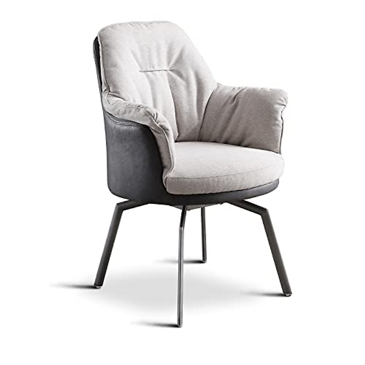 Zerifevni Soft Fabric Desk Chair, Mid-Century Modern Swivel Chairs Upholstered for Home Office