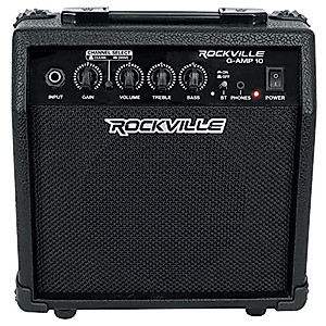 Rockville G-AMP 10w Guitar Amplifier Amp w/Bluetooth+Clean/Distortion+Headphones