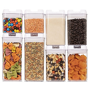 8-Piece, Air Tight Food Storage Container, Pantry organization container