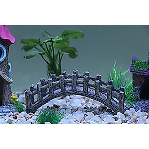 HRRIVE Fish Tank Arch-Bridge Drawbridge Rock Décor for Aquarium Landscape Decoration, Made of Resin, Pack of 1