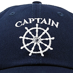DALIX Captain Hat Sail Baseball Cap Boat Men Women Navy Blue
