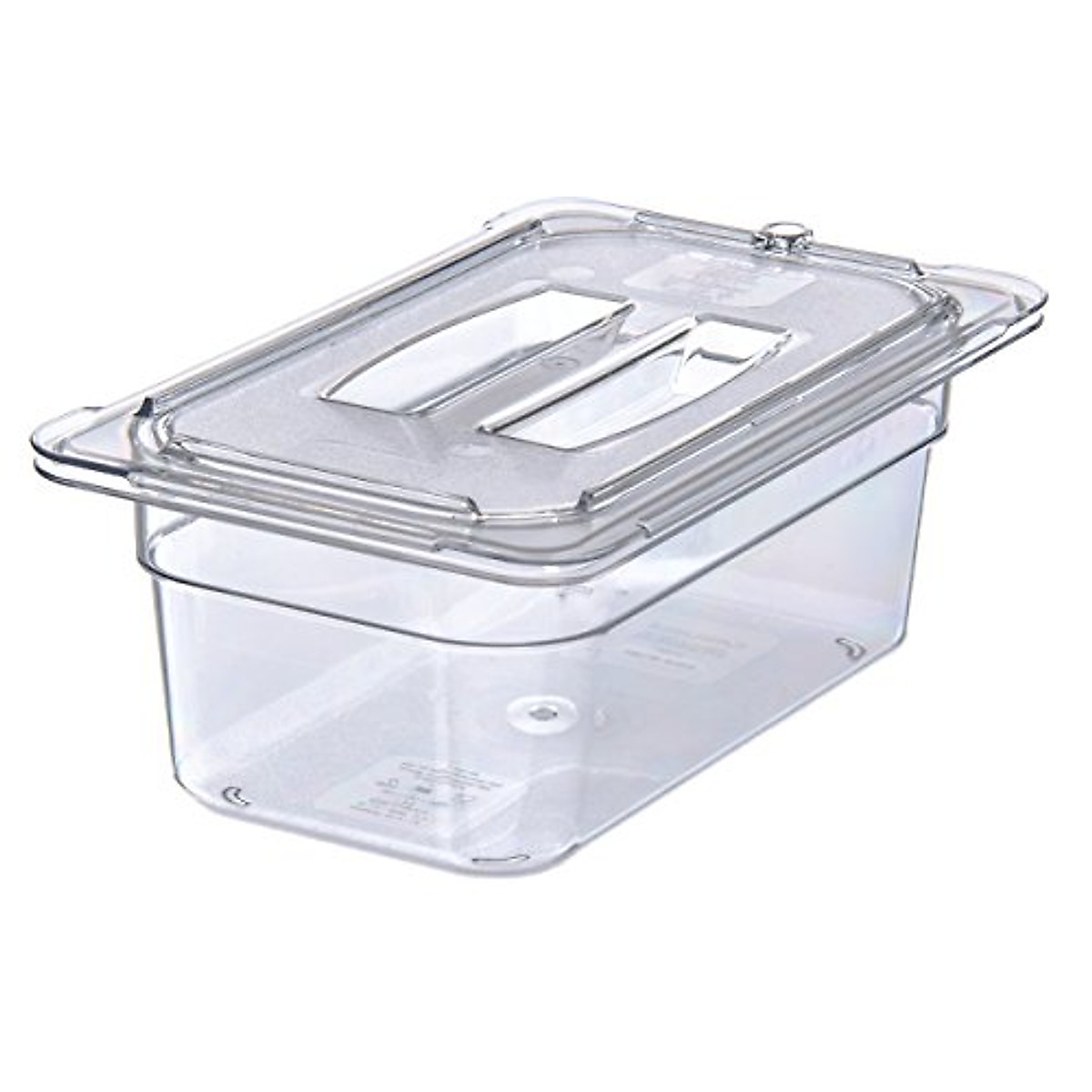 Carlisle FoodService Products Plastic Food Pan 1/4 Size 4 Inches Deep Clear