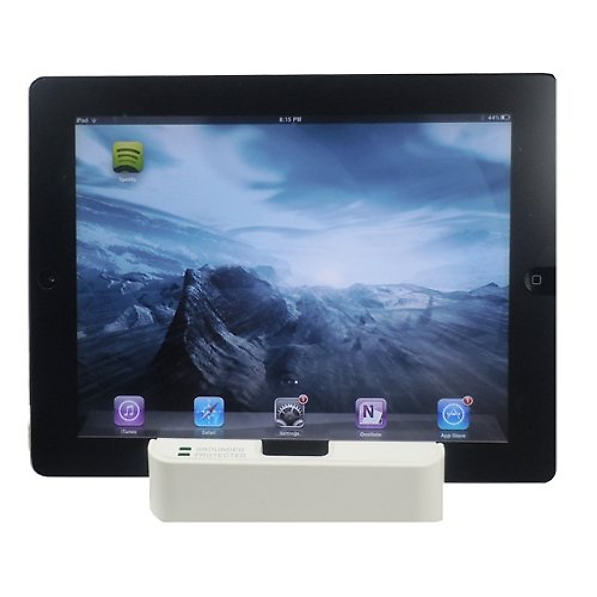 RND Desktop Charging Station with 3 AC Plugs and 3 USB ports Surge Protector with a slot for iPads and Tablets.