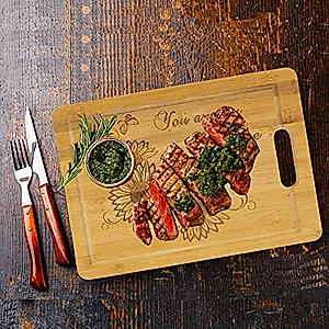 Sunflower Bamboo Cutting Board,Sunflower Gift,Wooden Cutting Boards for Kitchen,Bamboo Kitchen Chopping Board Housewarming Wedding Birthday Mothers Day Gift Mom Cooking Kitchen Decor