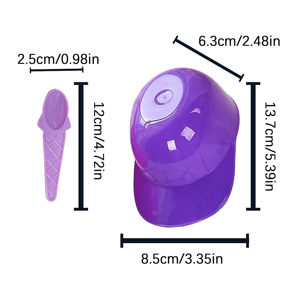 LIANGYAN Baseball Hat Ice Cream Bowl | Baseball Bowl With Spoons - Helmets Chip Bowl, Ice Cream Sundae HelmetssBaseball Helmets Cups For Party