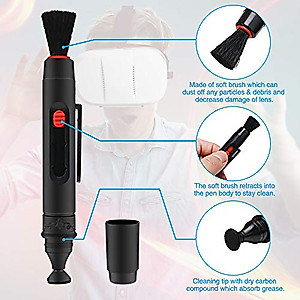 COSOOS 2 Grips Cleaning Brush Compatible with Oculus Quest 2, Quest, Rift S, HTC Vive, PS4 VR Headset, Cameras, Optical Lens, Phone, Electronics, Lens Cleaning Pen Tool