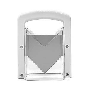 CZBCQ Bagel Slicer, Perfect for Bagels, Cutter, Safety Handle, Stainless Steel (white), 6.8x3.7x8.8inch