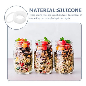 UPKOCH 20pcs Jar Lids Rings Wide Mouth Silicone Gasket for Glass Jars Lids Sealing Rings Jars Seal Rings -leak Sealing Ring Wide Bottle Silicone Rings Airtight Seals Ring