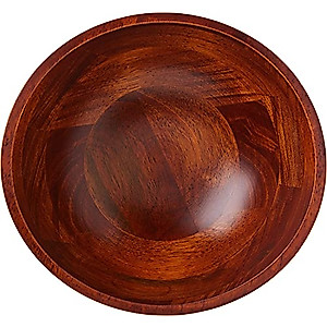 Lipper International Cherry Finished Wavy Rim Beechwood Serving Bowl for Fruits or Salads, Matte, Small, 7.5" x 7.25" x 3", Single Bowl, 30.43Fl oz