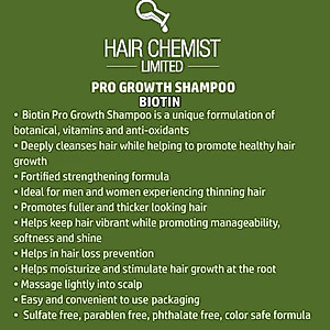 Hair Chemist Biotin Pro-Growth Shampoo & Conditioner 2-PC Gift Set - Includes 33.8oz Shampoo & 33.8oz Conditioner