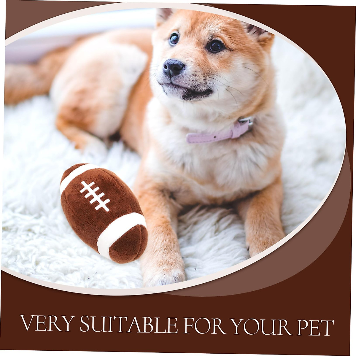 FOMIYES Pet Ball Toy Puppy Chew Toys Puppy Dental Chew Toys Dog Teething Toy Dog Rugby Ball Toy Dog Squeaky Balls Dog Bite Toys Dog Molar Toy Interactive Dog Toys Small Dog Plush Tennis