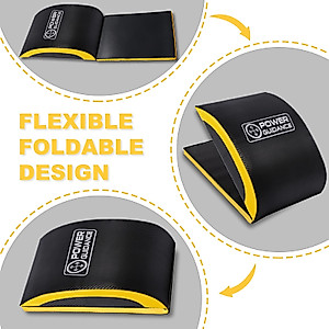 POWER GUIDANCE Ab Exercise Mat - Sit Up Pad - Abdominal & Core Trainer Mat for Full Range of Motion Ab Workouts (black, 2)