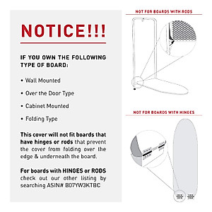 TIVIT Size 43X12 Premium Ironing Board Cover - Alumitek Coating, Scorch Resistant, Thick Padding, 3 Fastener Straps, Pull Bungee - Made in Italy