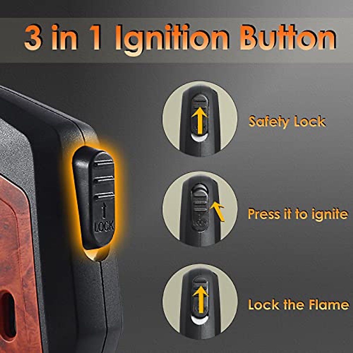 2 Pack Torch Lighter, Zoocura Triple 3 Jet Flame Butane Lighters Refillable Torch Lighters Adjustable Gas Lighter With Safety Lock Windproof Lighters Gift for Men BBQ Grill Camping (Fuel Not Included)