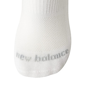 New Balance Men's Athletic Arch Cushion Comfort Crew Socks (5 Pack), Size 6-12.5, White