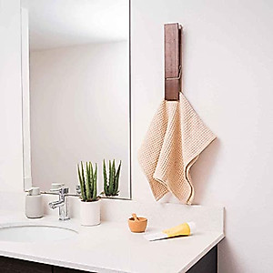 Avocrafts Clothespin Bath Towel Holder, Bathroom Towel Holder, Jumbo Clothespin Towel Hook (2 Pack)