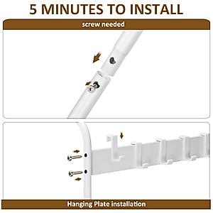 Over The Door Towel Rack, 5-Tier Towel Racks for Bathroom Door Hanging, Bathroom Back of Door Towel Bar, Door Blanket Holder for Clothes, Washcloths,Hand Towels, Loofahs and Sponges,white